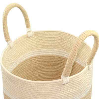 New design hot sale Cotton Rope Storage Basket/Woven Basket for Plants and Toys/ rope basket laundry