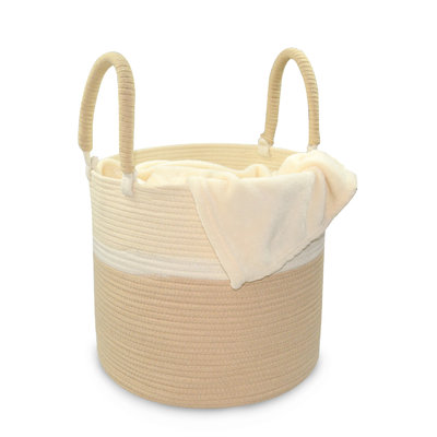 New design hot sale Cotton Rope Storage Basket/Woven Basket for Plants and Toys/ rope basket laundry