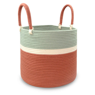 Round Woven Storage Basket Large Cotton Rope Baskets For Storage ,Laundry Basket,storage boxes