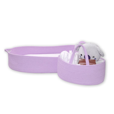 Hand made Baby Changing Baskets,cotton rope changing basket,baby mosses basket