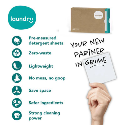 Eco-friendly Fresh Linen Laundry detergent Sheets 60 loads - Laundry Strips Manufacturer ,Free & Clean