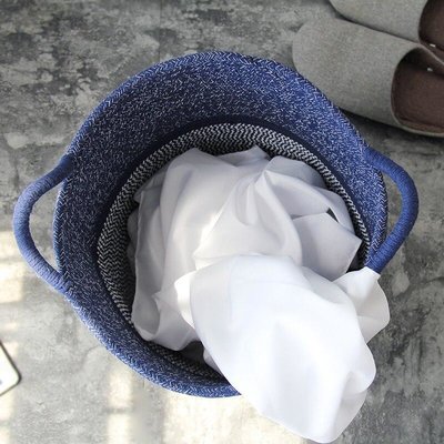 Easy carrying home laundry baskets,collapsible basket, cotton rope baskets,nursery laundry baskets,storage baskets