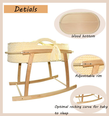 New trendy product 100% handmade crochet baby changing basket with a soft changing pad and waterproof cover,cotton moses