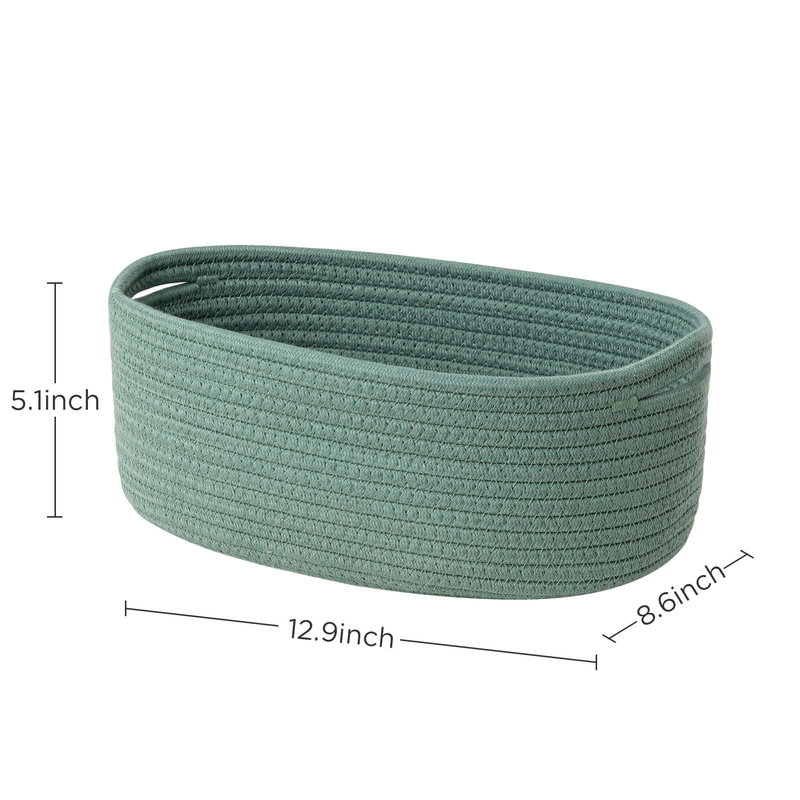 Shelf Storage Baskets for Organizing - Cotton Rope Baskets with Handles - Small Empty Decorative Gift Baskets for Storag