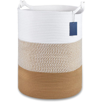 2024 new Large Laundry Hamper,Laundry Baskets,Blanket Basket,Tall Basket,Cotton Rope Basket,Woven Laundry Baskets