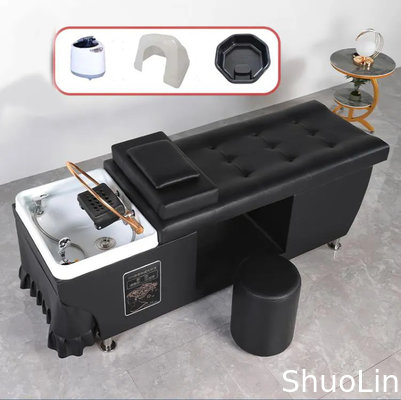 Thai style lay down electric spa hair treatment shampoo massage unit bed hair salon in stock
