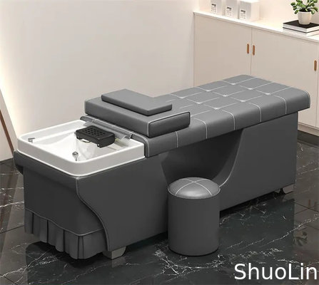 Thai style lay down electric spa hair treatment shampoo massage unit bed hair salon in stock