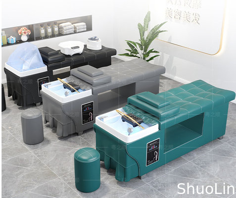 Thai style lay down electric spa hair treatment shampoo massage unit bed hair salon in stock