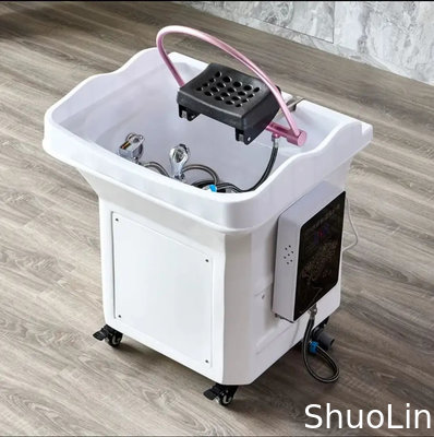 Massage Spa Shampoo Bed Water Storage Type Hair Salon Head Basin Mobile Chair With Water Circulation And Tank
