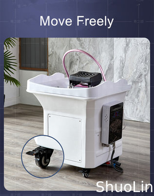 Massage Spa Shampoo Bed Water Storage Type Hair Salon Head Basin Mobile Chair With Water Circulation And Tank