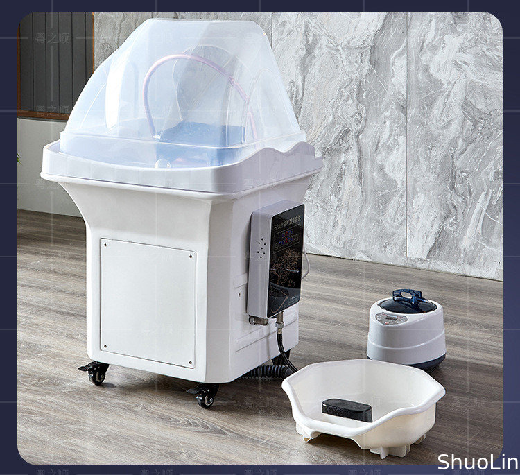 Massage Spa Shampoo Bed Water Storage Type Hair Salon Head Basin Mobile Chair With Water Circulation And Tank