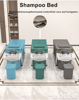 Massage salon shampoo bed multifunctional hydrotherapy circulating bed table for barber shop