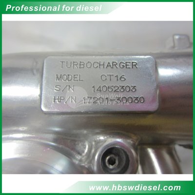 Diesel turbocharger CT16 17201-30030 for TOYOTA Hilux vigo Hiace 2.5 2KD Engine ( oil cooling) supplier
