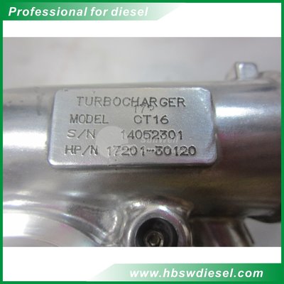 CT16 Toyota turbocharger 17201-30120 for Toyota Hiace,HI-LUX Diesel 2.5L engine:2KD-FTV 2.5L supplier