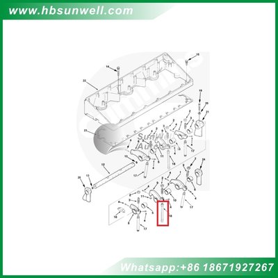 Cummins M11 ISM QSM ISM11 QSM11 L10 Push Rod 3076046 4022824 XCEC Cummins Engine Parts supplier