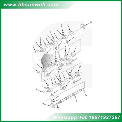 Cummins engine spare parts M11 L10 QSM11 ISM Support, Cam Fol Shaft 3895830 supplier