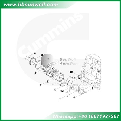 Cummins ISBE,ISD,ISF,QSB,ISB Air Compressor Flexible Hose 5361545 engine spare parts supplier
