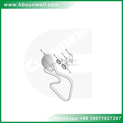 Cummins Diesel engine parts ISBe ISDe QSB 4936437 4936439  idle pulley supplier