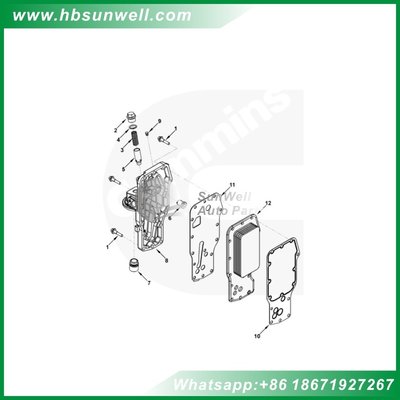 Cummins Lubricating Oil Cooler Core 3975818 for ISDE QSB QSB6.7 Diesel Engine PC200-8 Excavator oil cooler supplier