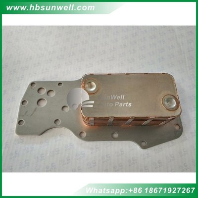 Oil cooler 3959031 4896407 for Genuine Cummins ISDE4 diesel engine parts 7-Layers oil cooler supplier