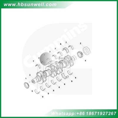 Cummins engine ISDE QSB4.5 QSB6.7 QSB Crankshaft Lower Thrust Washer Bearing 3978824 3945528 supplier