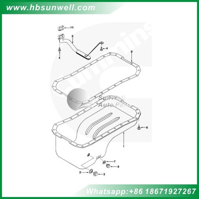 Cummins 4BT diesel engine Oil pan 3901049 genuine cummins parts for dongfeng truck supplier