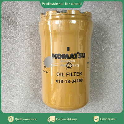 Factory supply Diesel engine Oil filter 418-18-34160 for WA150 WA200 WA250 WA320 Wheel Loader accessories supplier