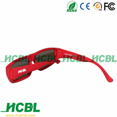 Red Frame Woman Circular Polarized 3D Glasses Movie Theater 3D Glasses
