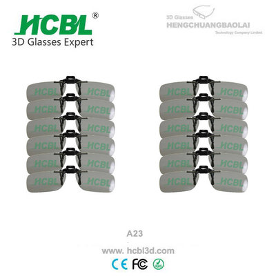 Metal Clip Custom Cinema Theater 3D Glasses Polarizing Filter Glasses
