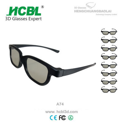 Eco - Freindly Real D 3D Glasses Circularly Polarized Logo Printed