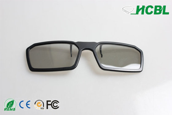 Eco ABS Light Polarised 3D Clip On Glasses , Imax 3D Movie Glasses For Myope