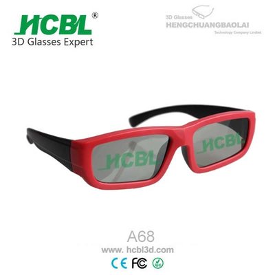 Disposable Multi Color Linear Polarized Kid 3D Glasses For Home Theater