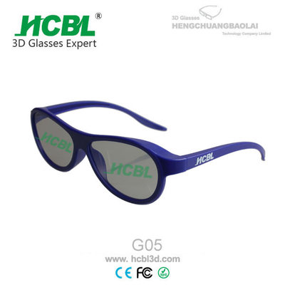 Durable Frame Stereoscopic Linear Polarized 3D Glasses For Kids Green / Red