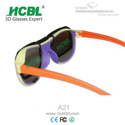 Promotion Circular Polarized Cinema 3d Glasses 13.3* 3.7 mm / 3D Eyewear For Ladies