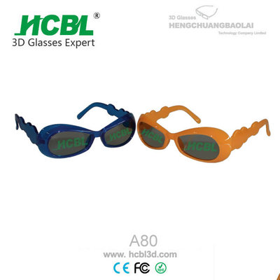 Classical Small Blue IMAX 3D KINO Glasses For Boy / Girl / 3D TV Glasses
