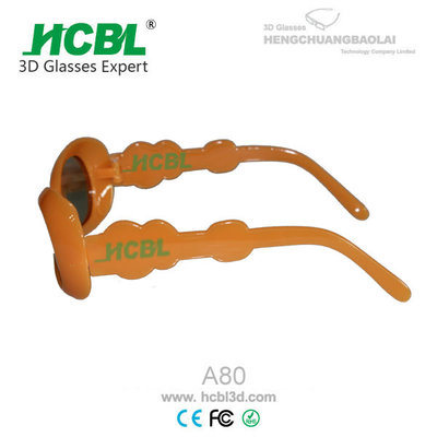 Fashionable Reusable Circular Polarized Kids 3d Glasses / 3D TV Eyeglass