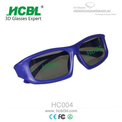 Custom Printed 3D Glasses Linear Polarized For 3D Animation Films With 0.4mm Thickness Lens