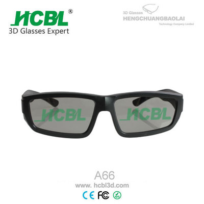 ABS Red / Black / Purple Frame Linear Polarized 3D Pasive Glasses Disposable