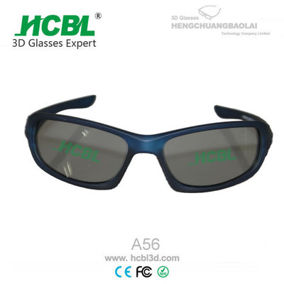Foldable Blue Big Master Image 3D Glasses For Computer / Movie 3D Glasses
