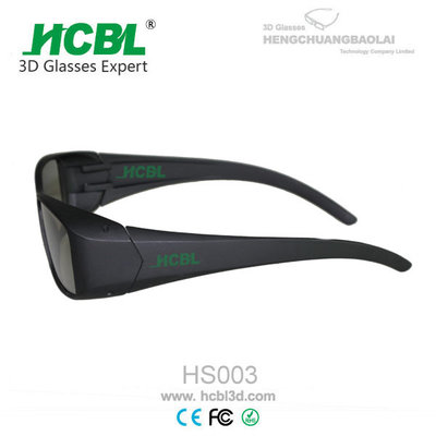 Stylish Small Black Frame Visual Reald 3D Glasses For 3D Format Film Movie