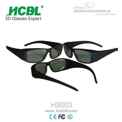 Stylish Small Black Frame Visual Reald 3D Glasses For 3D Format Film Movie