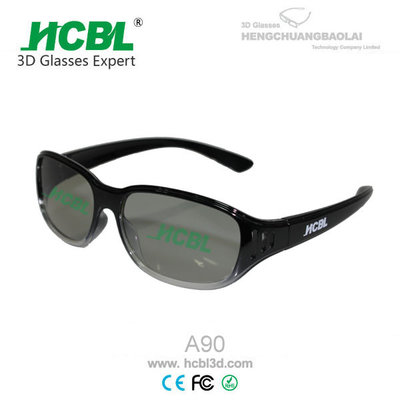 Logo Printed IMAX 3D Glasses Black For 3D Digital Entertainment