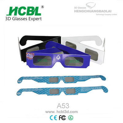 Comfortable DIY Paper Cardboard Chroma Depth 3D Glasses For Kid / Children