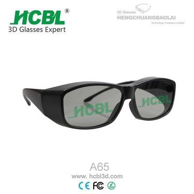 Adult Linear Passive Polarized 3D Glasses For Movie / Plastic 3D Eyewear
