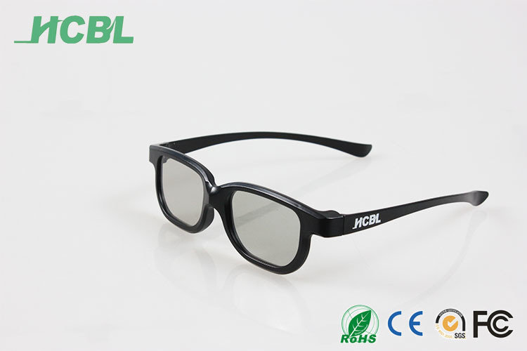 G07 light Black plastic frame anaglyph 3d glass for Readl 3D cinema / 3D TV