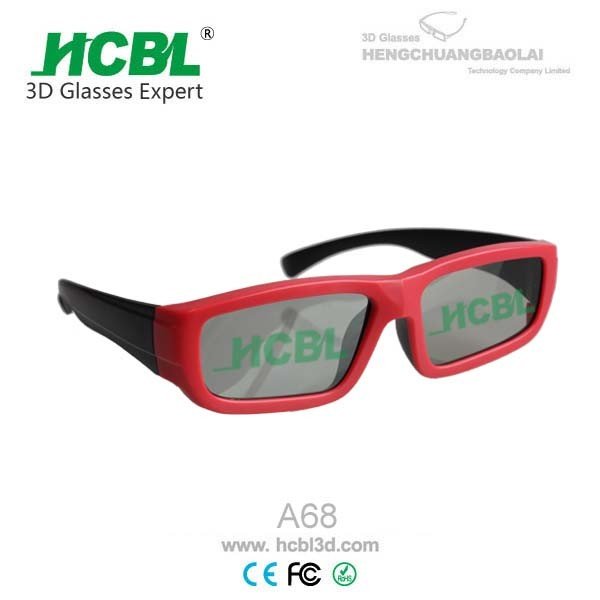 Disposable Multi Color Linear Polarized Kid 3D Glasses For Home Theater