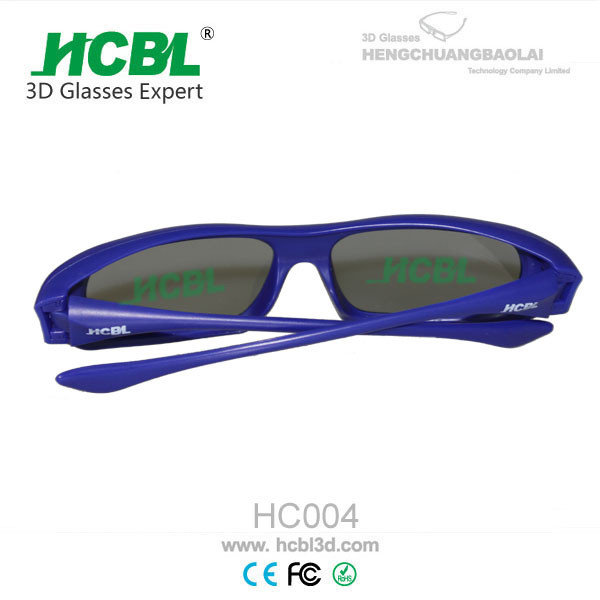 Custom Printed 3D Glasses Linear Polarized For 3D Animation Films With 0.4mm Thickness Lens