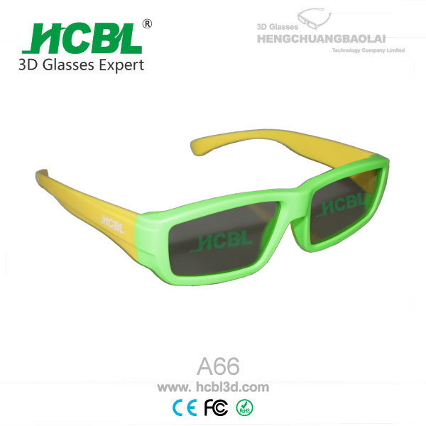 Red / Green / Purple Frame Linear Polarized 3D Flasses Reald For IMAX 3D Movies