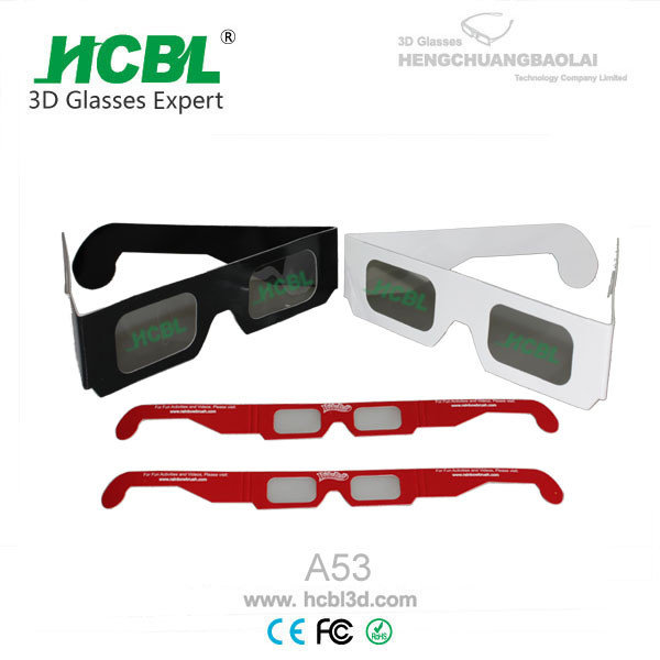 Comfortable DIY Paper Cardboard Chroma Depth 3D Glasses For Kid / Children