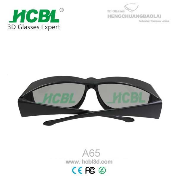 3D Video Glasses / Reald Cinema 3D Glasses With PC Frame 0.72mm TAC Lens